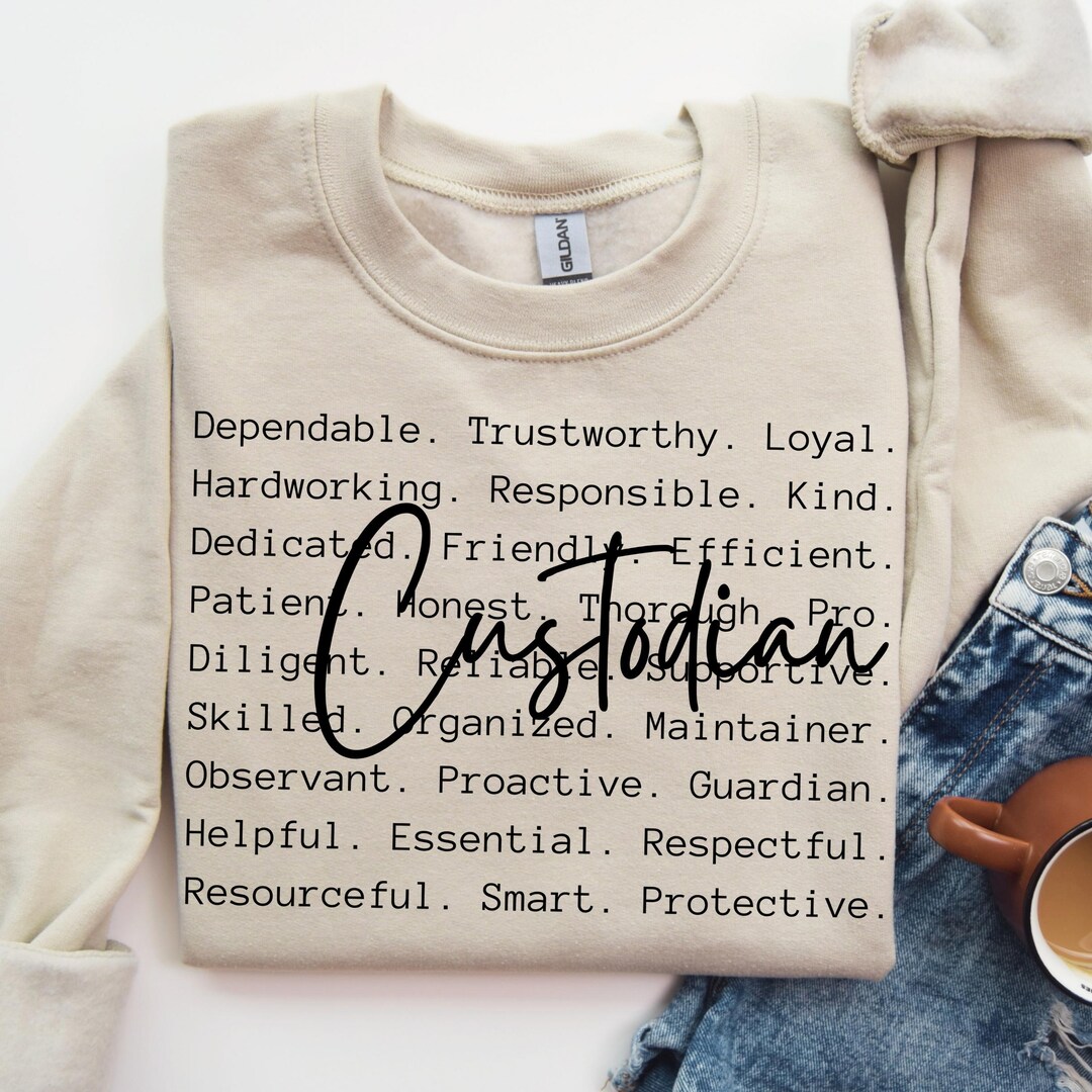 Custodian Words Png Svg, Minimal Custodian Shirt Design, Gift for ...