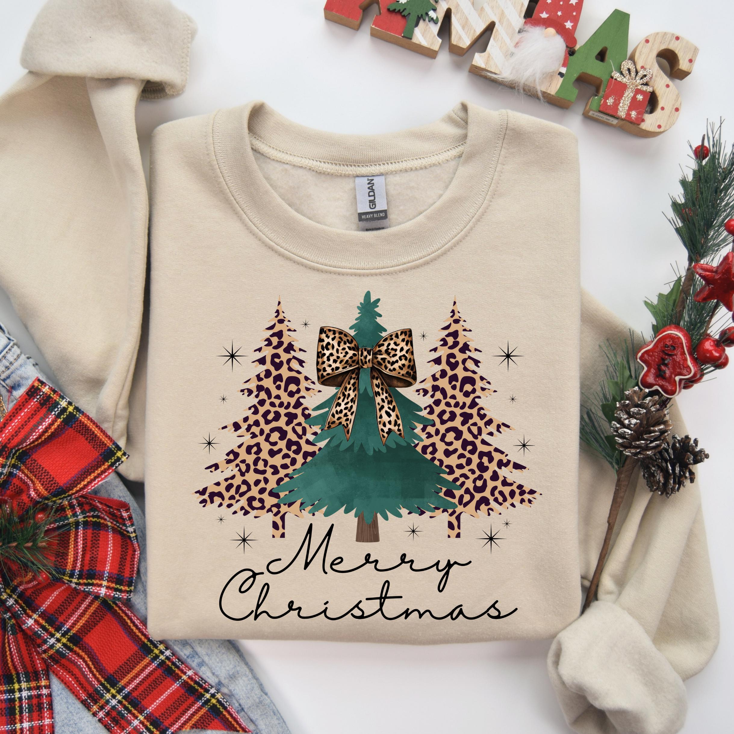 Leopard Print Christmas Tree PNG, Merry Christmas Sublimation (digital ...