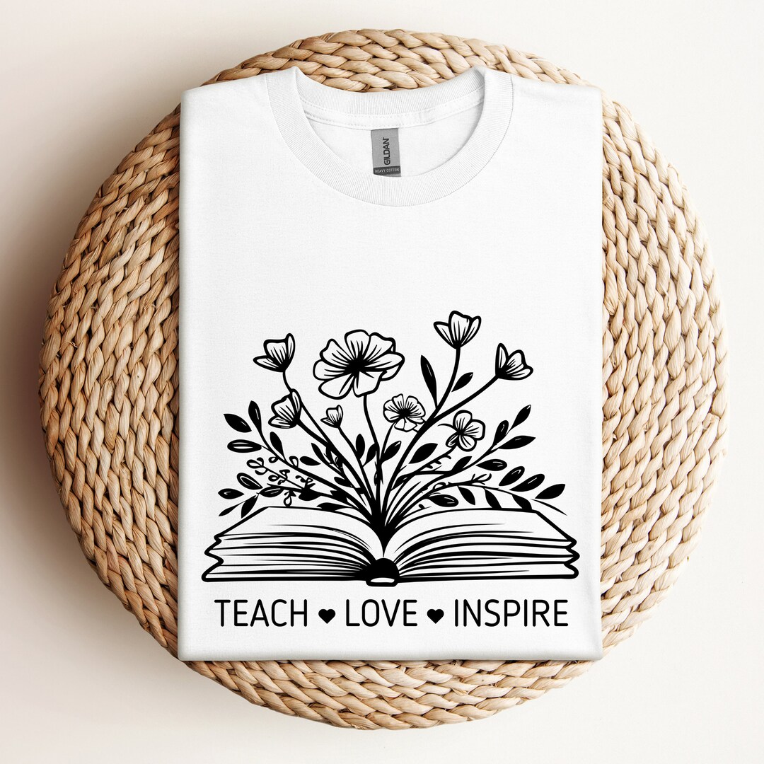 Teach, Love, Inspire Png Svg, Teacher Svg Png, Teacher Life Png Svg ...