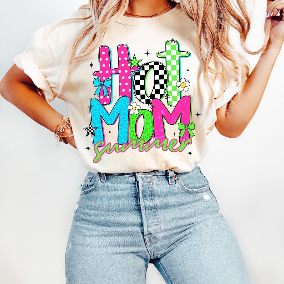 Hot Mom Summer Png, Neon Mom Designs Png, Coquette Bow Png, Mother's ...