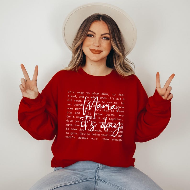 Mama It's Okay Words Png, Sublimation, Mama Mental Health Matters Png ...