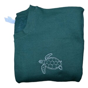 Embroidered Turtle Sweatshirt, Holiday, Animals, Nature, Minimalist ...