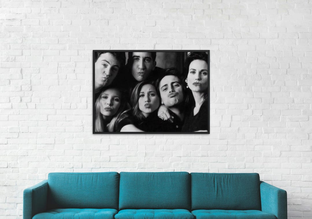 Friends TV Show Printable Wall Art, 90s Sitcom Poster Black and White ...