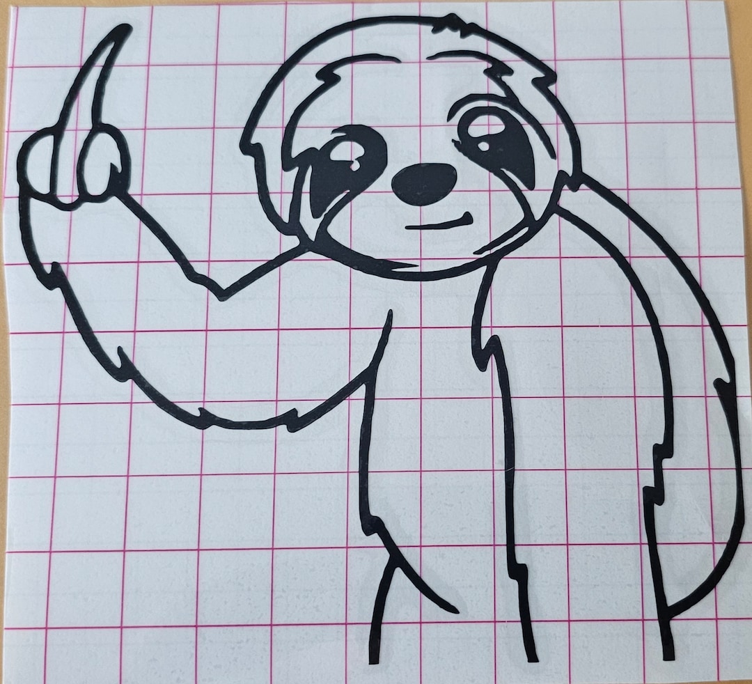 Sloth Middle Finger - Etsy