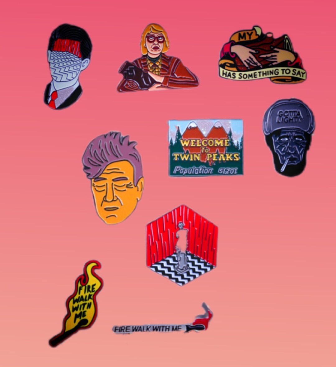 Enamel Pin Twin Peaks, David Lynch, TV Show, Television, Cult Classic ...