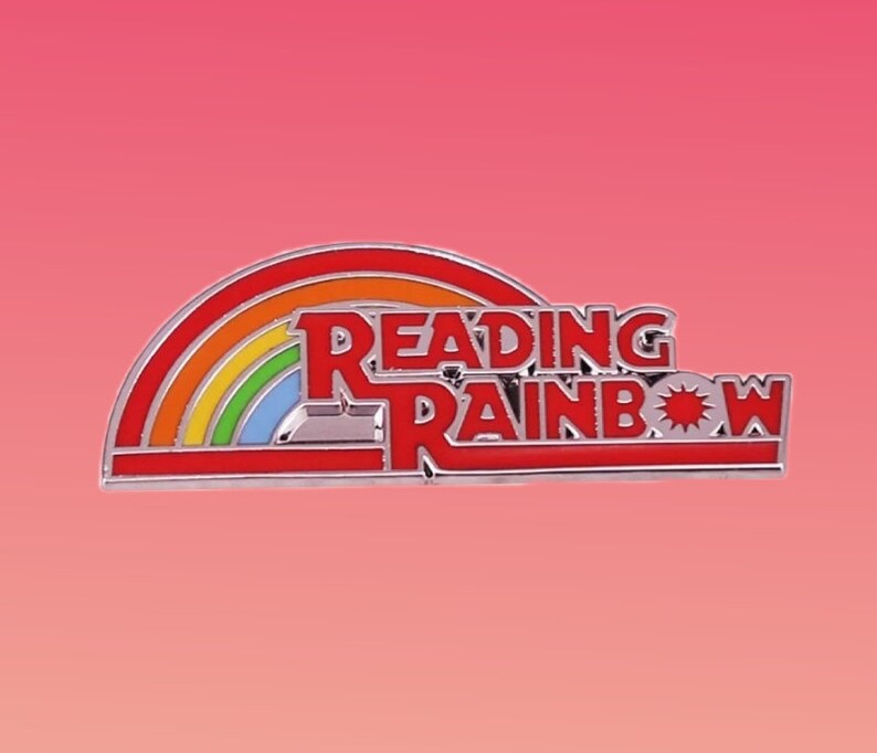 Enamel Pin Reading Rainbow, 90's, Books, Read, Library, Literature ...