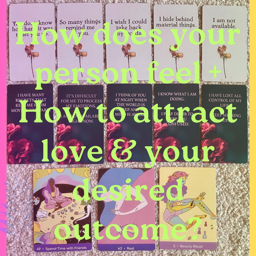 13 CARD Channeled Message Feelings From Your Person Ex & Healing Card ...