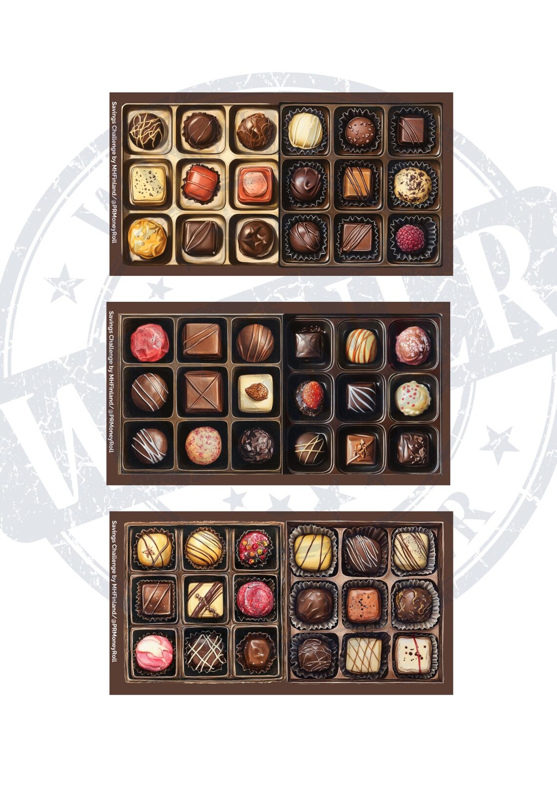 Choco Savings Challenge Set Digital Download Chocolate Savings Game ...