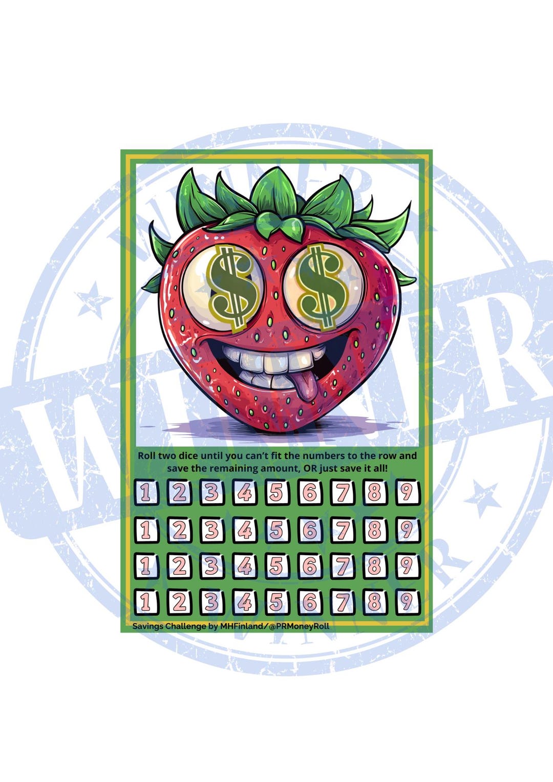 Shut the Box Challenge Strawberry Digital Download Strawberry Shut the ...