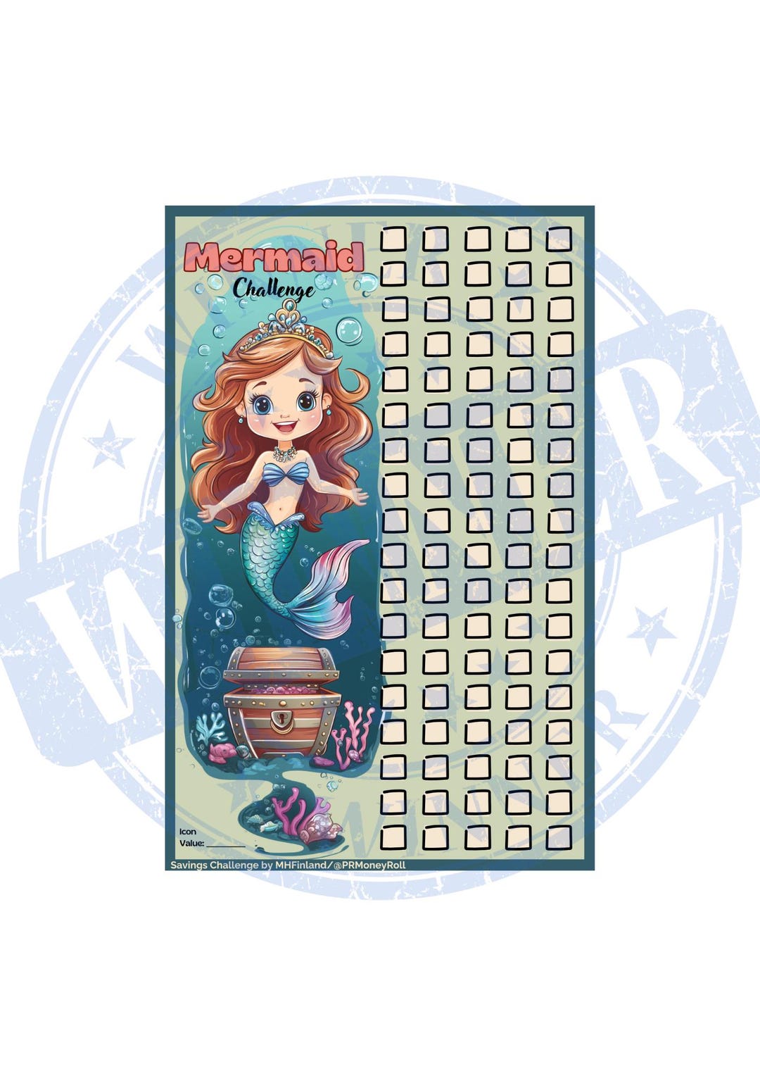 Mermaid Savings Challenge Set Digital Download Mermaid Savings Game ...