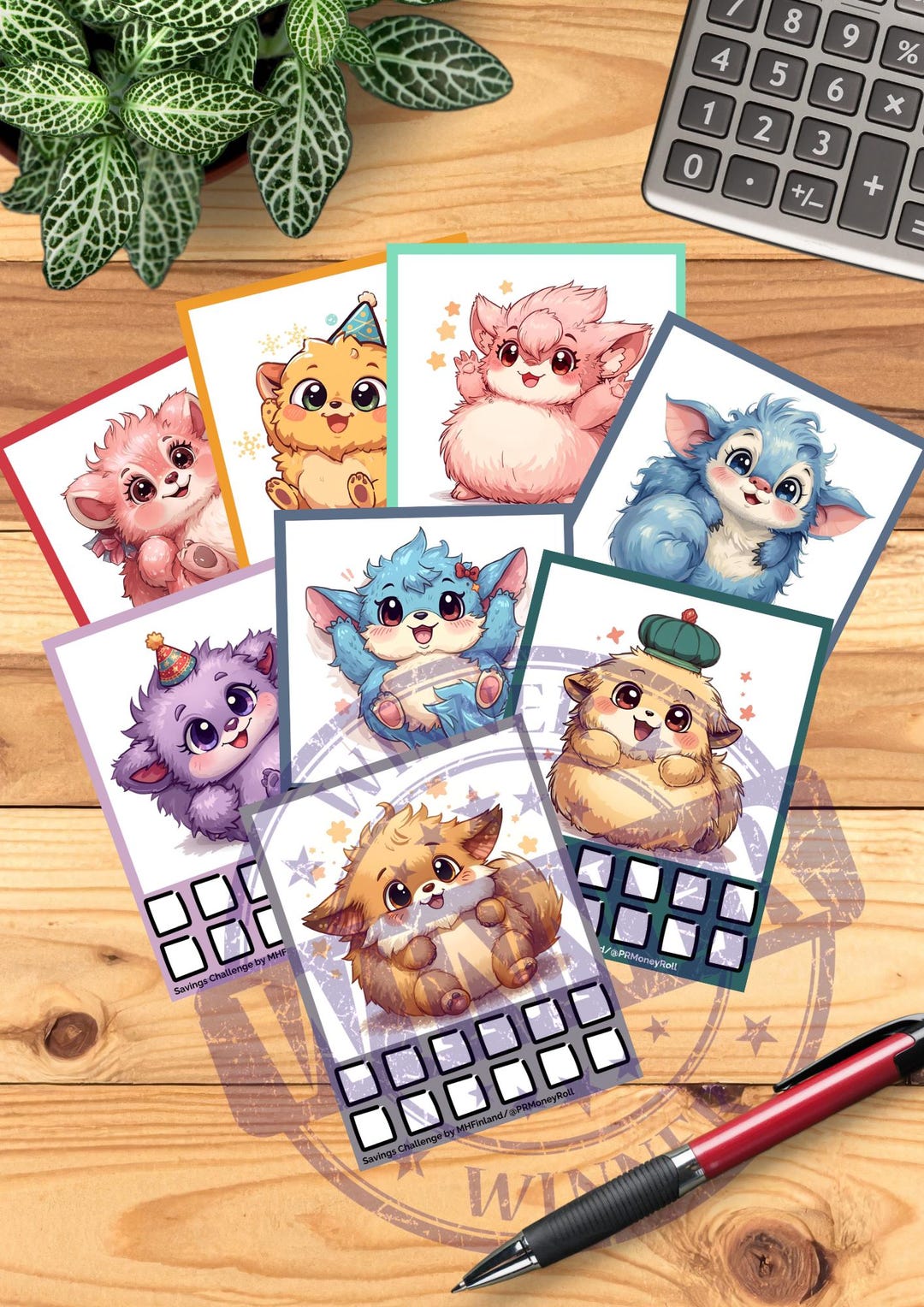 A7 Tiny Savings Challenges | 8 Cute Fluffy Creatures | Budget Binder ...