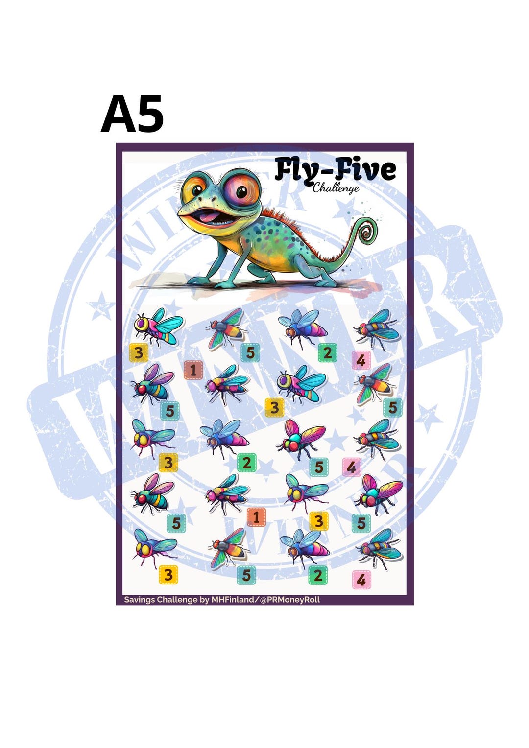 Fly-five Savings Challenge Set A4 and A5 Savings Game Digital Download ...