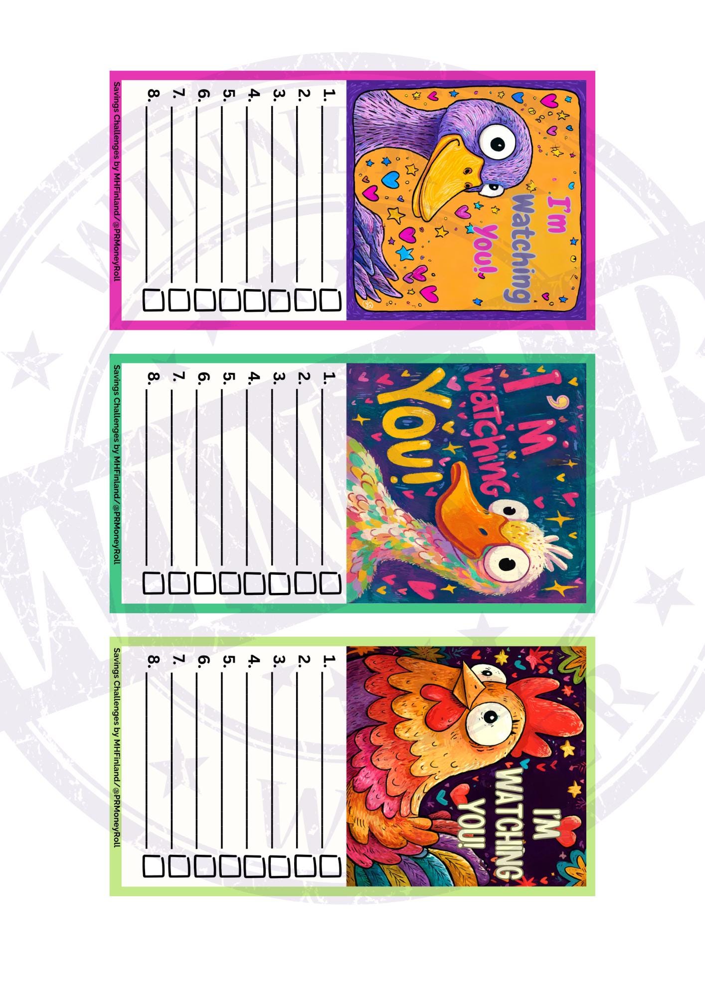 Watch Hour Tracker A6 Printable | Budget Youtube Watch List | Cute Duck ...