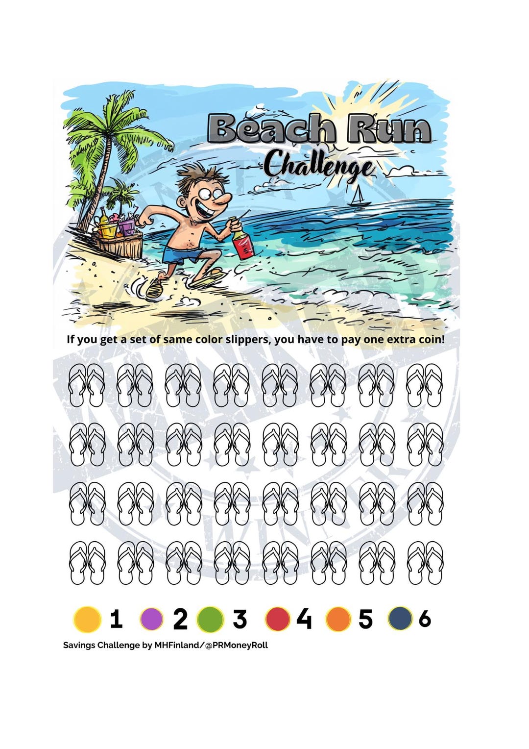 Holiday Savings Challenge Digital Download Beach Run Savings Challenge ...