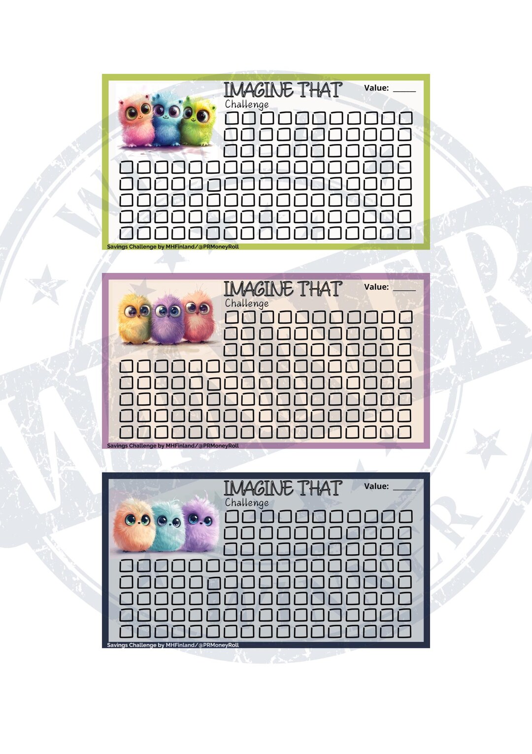 Imagine That Savings Challenge Set of 3 A6 Bigger Savings Games Bundle ...