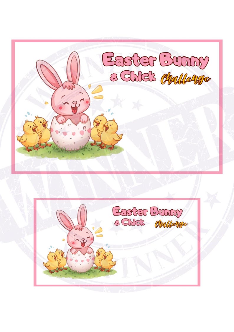 Easter Bunny and Chick Challenge Printable | A4 A5 Savings Game | Roll ...