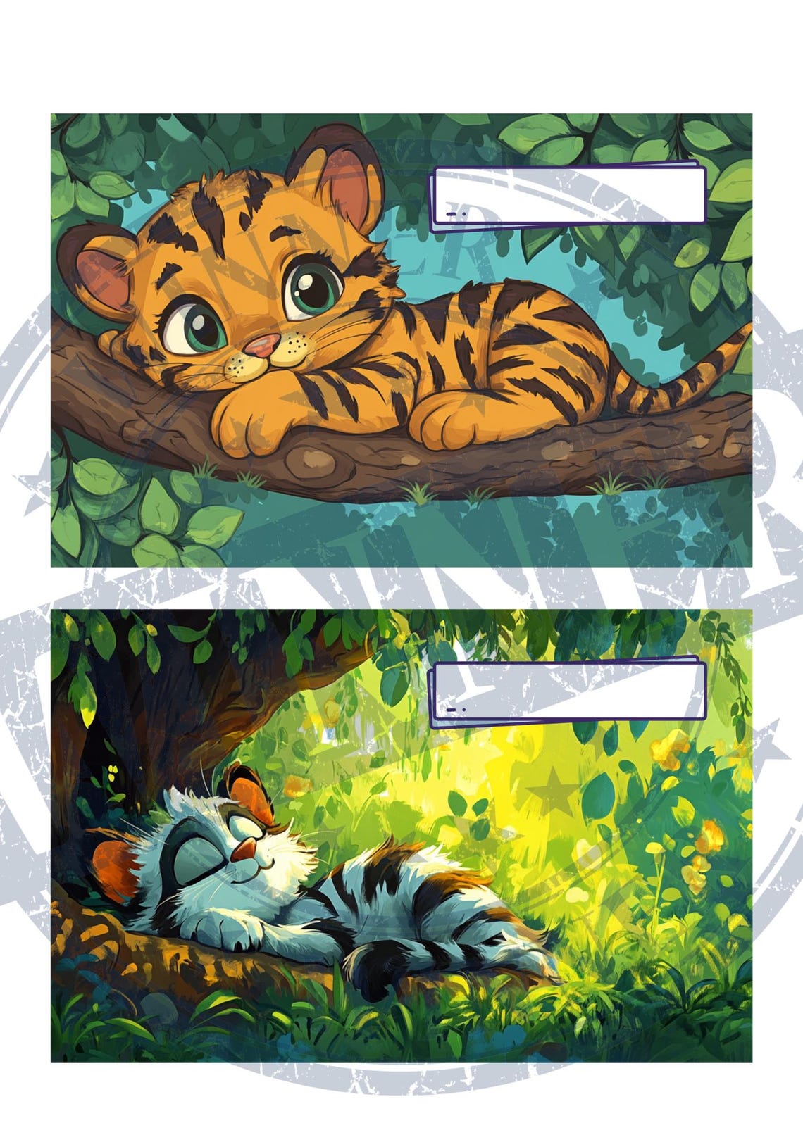 A5 Envelope Dashboard Set of 8 Digital Download Cute Animal A5 Binder ...