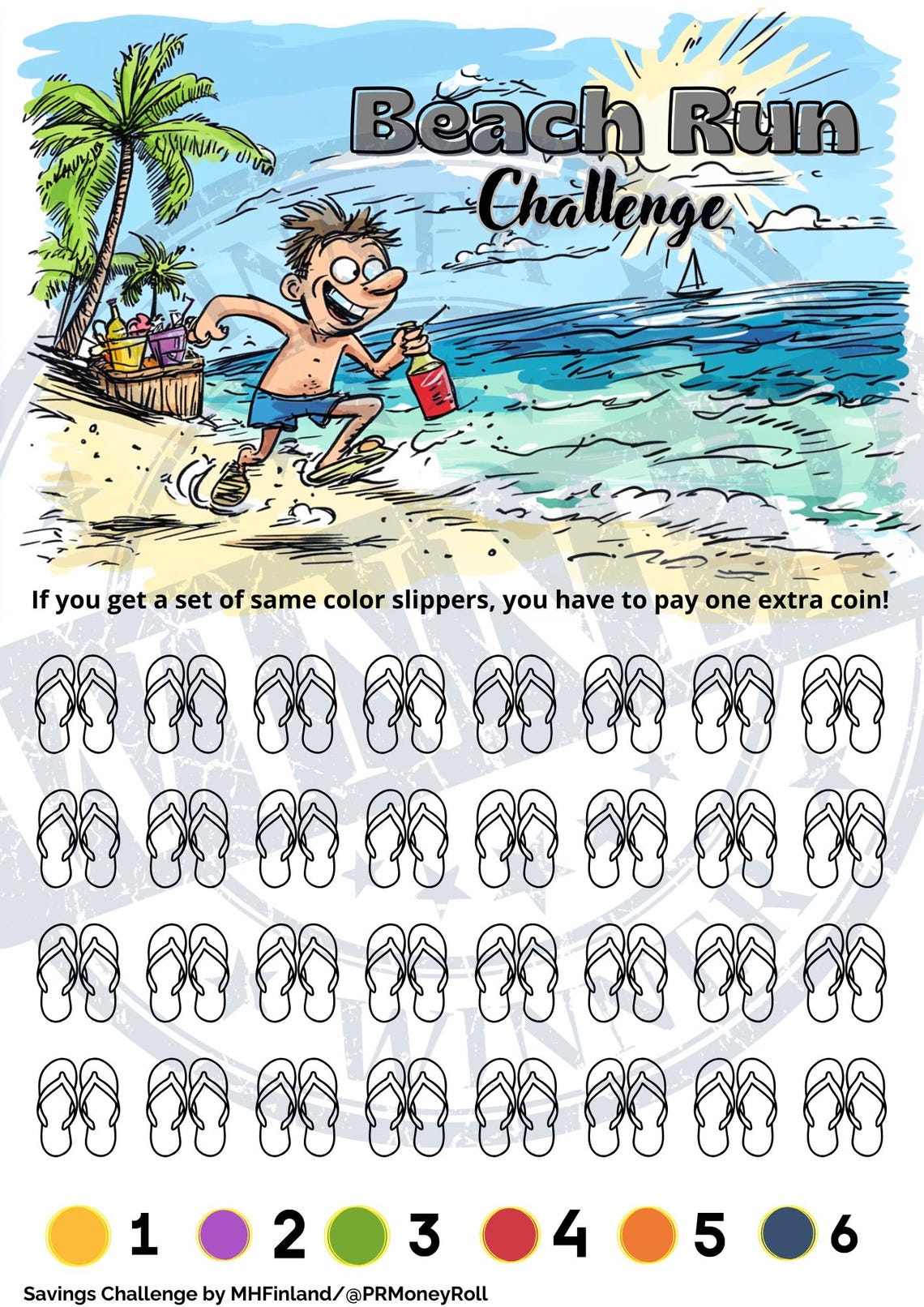 Holiday Savings Challenge Digital Download Beach Run Savings Challenge ...