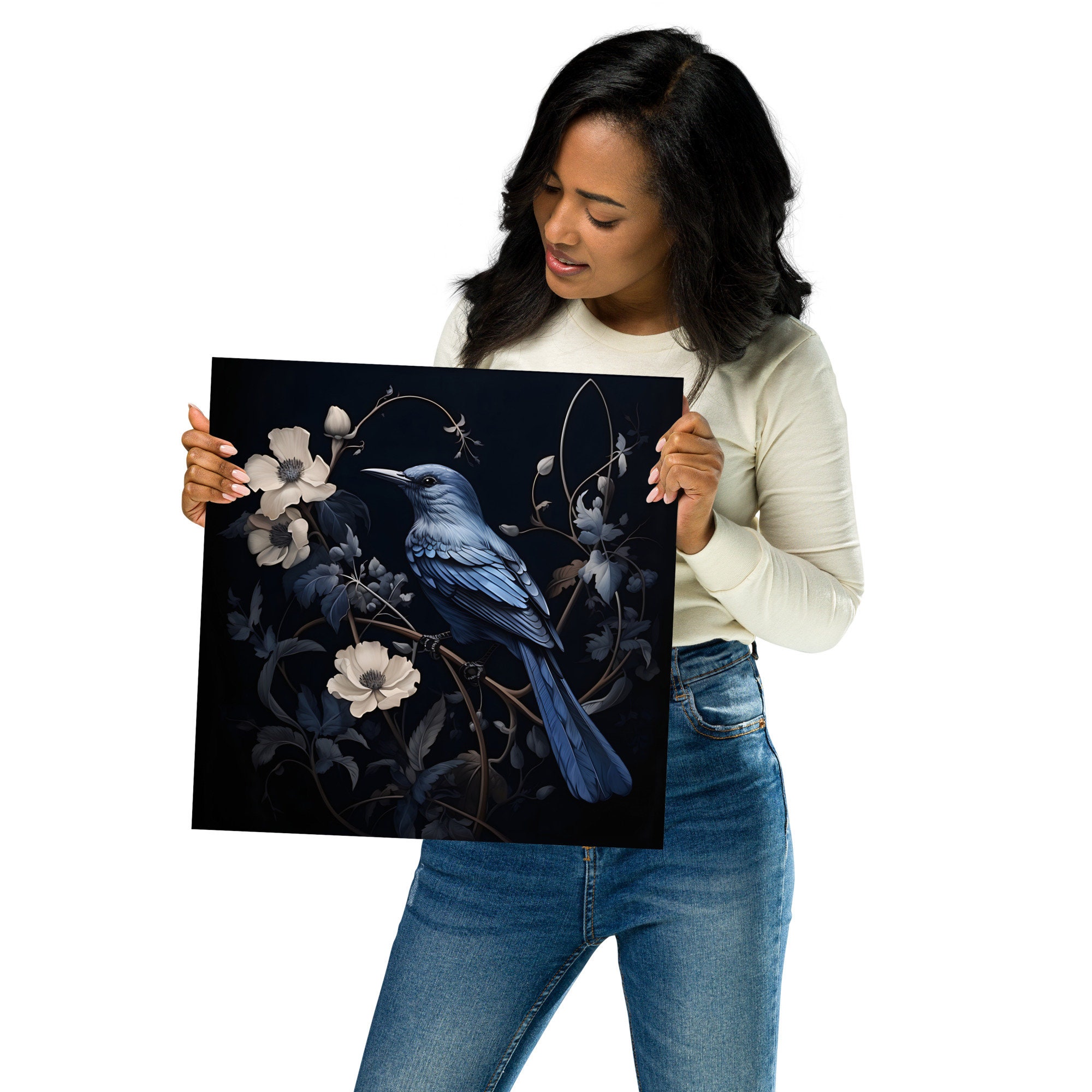 Blue Bird Poster Blue Bird Painting Elegant Bird Painting Blue Bird ...