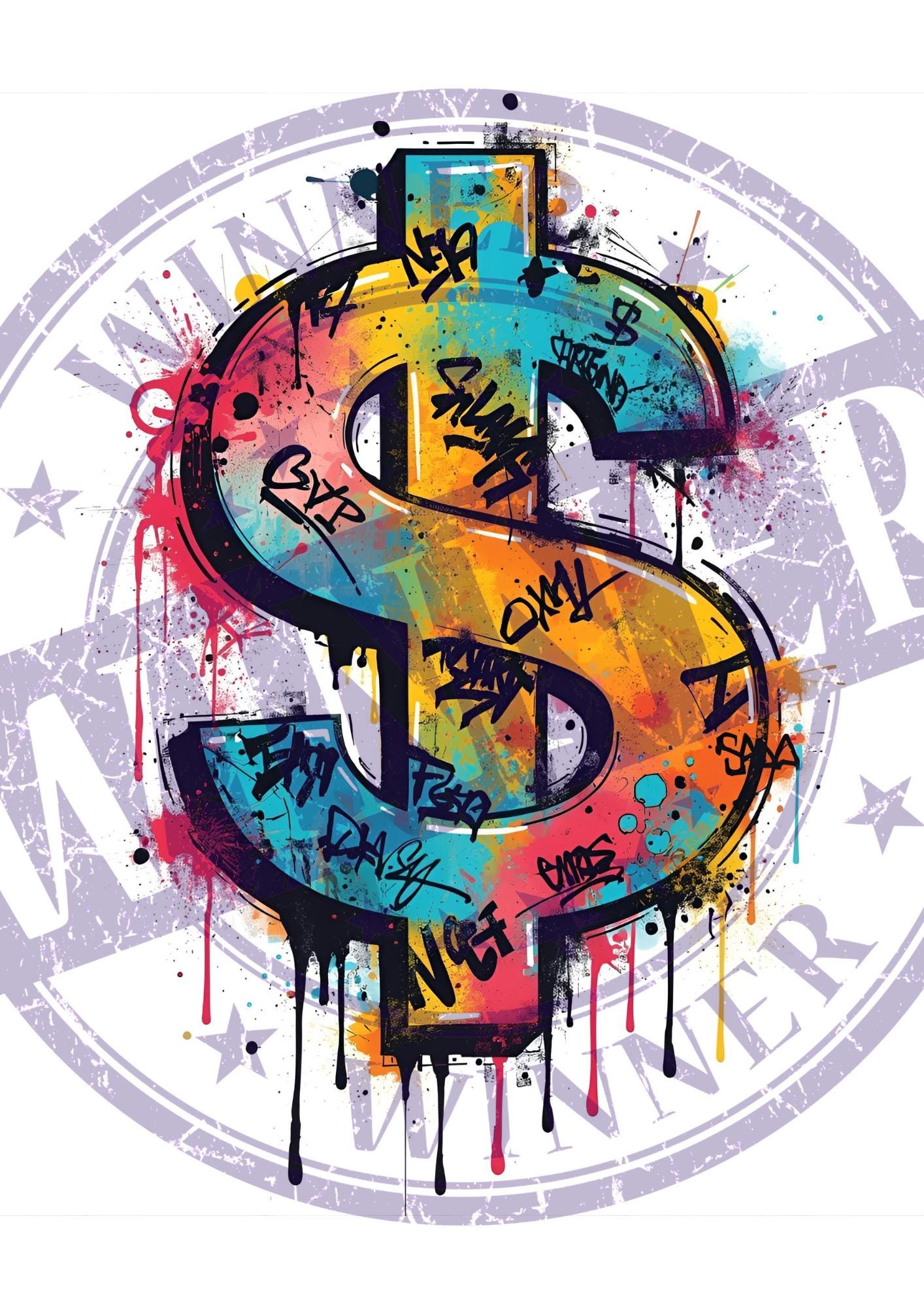 Graffiti Style Money Sign