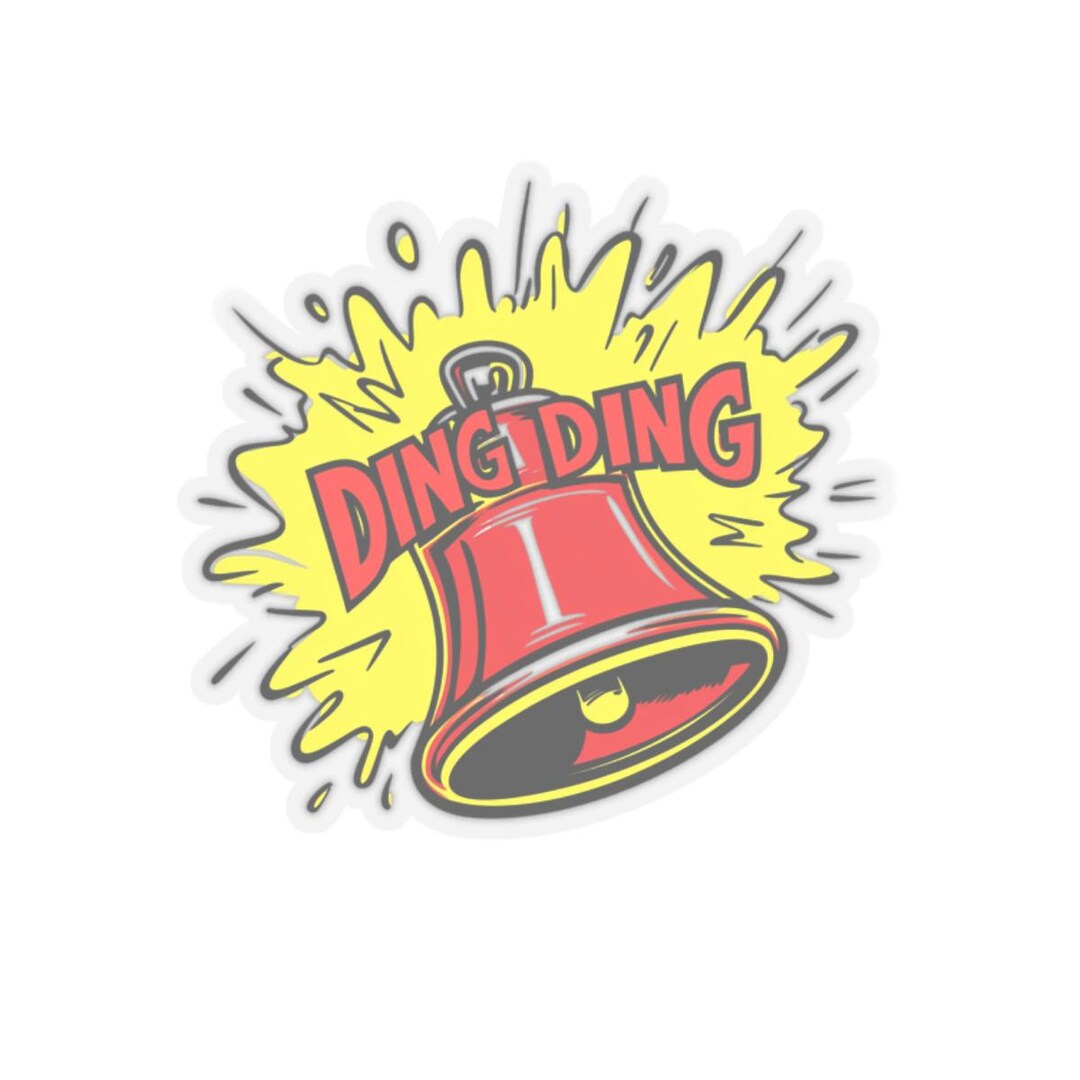 Ding Ding Kiss-cut Sticker Bell Sticker for Budgeting Binder Envelope ...