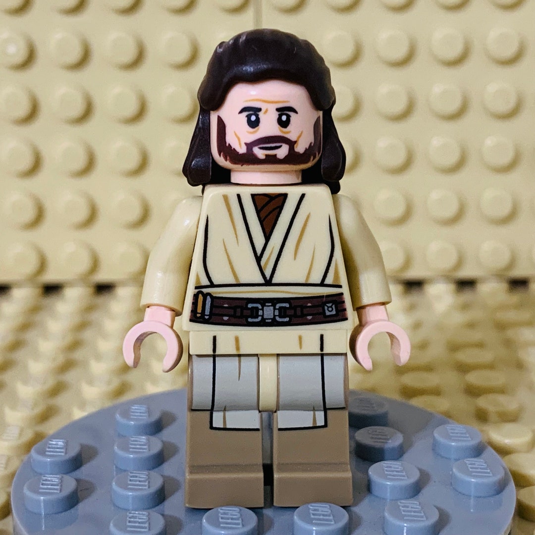 Lego Star Wars Qui-gon Jinn, Without Cape Minifigure - Etsy