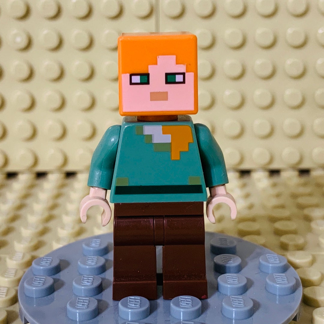 Lego Minecraft Alex Minifigure, Village, Creative, Survival - Etsy
