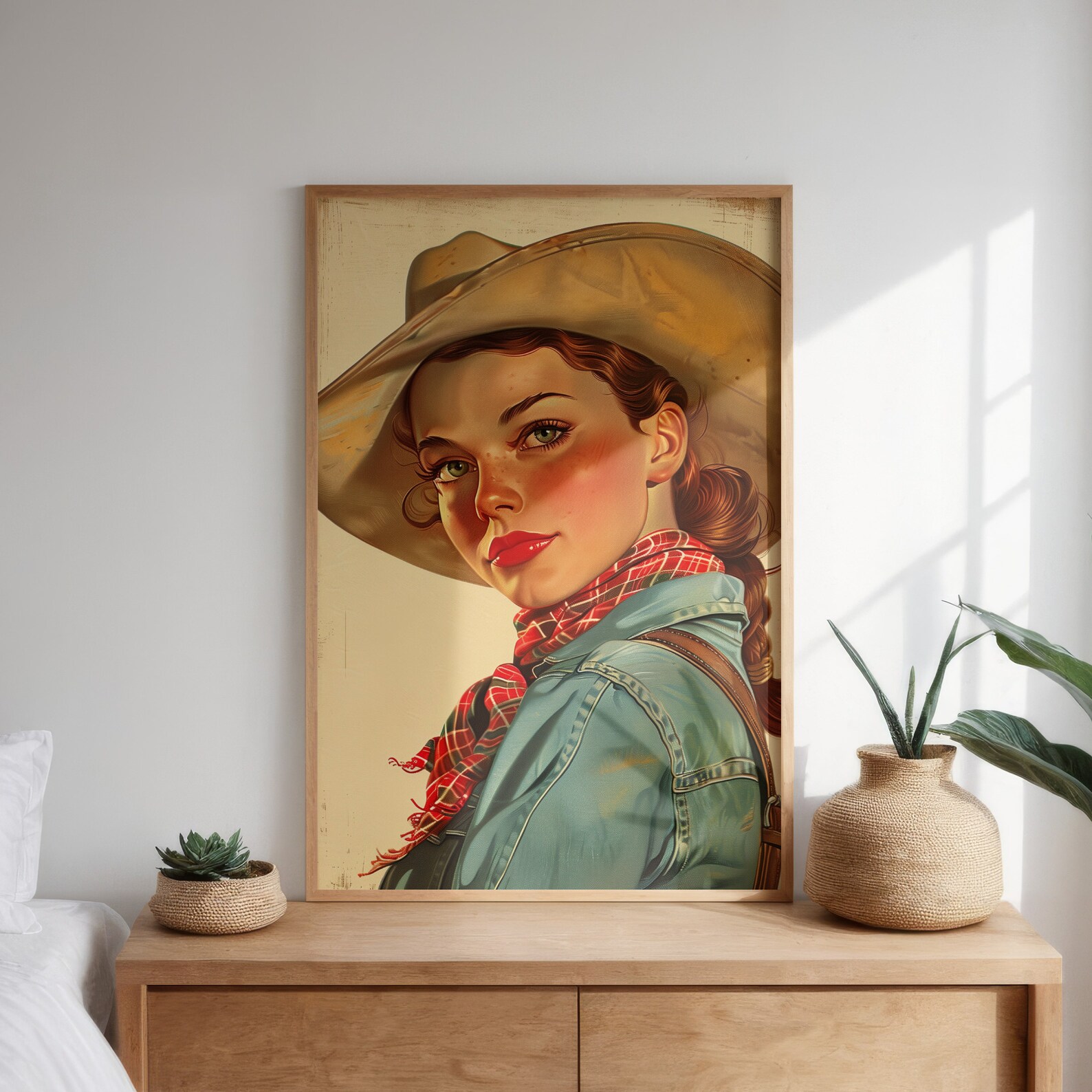 Retro Cowgirl Wall Art Vintage Western Decor Poster, Rustic Home Decor ...