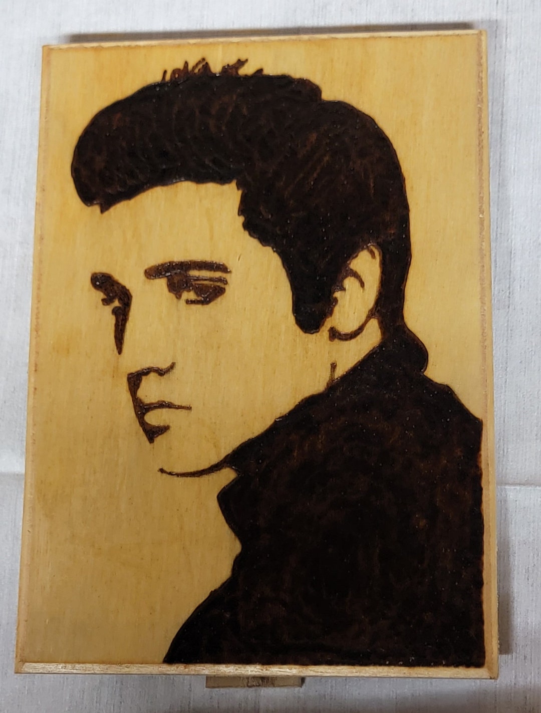 Hand Burned Elvis Plaque 5x7 - Etsy