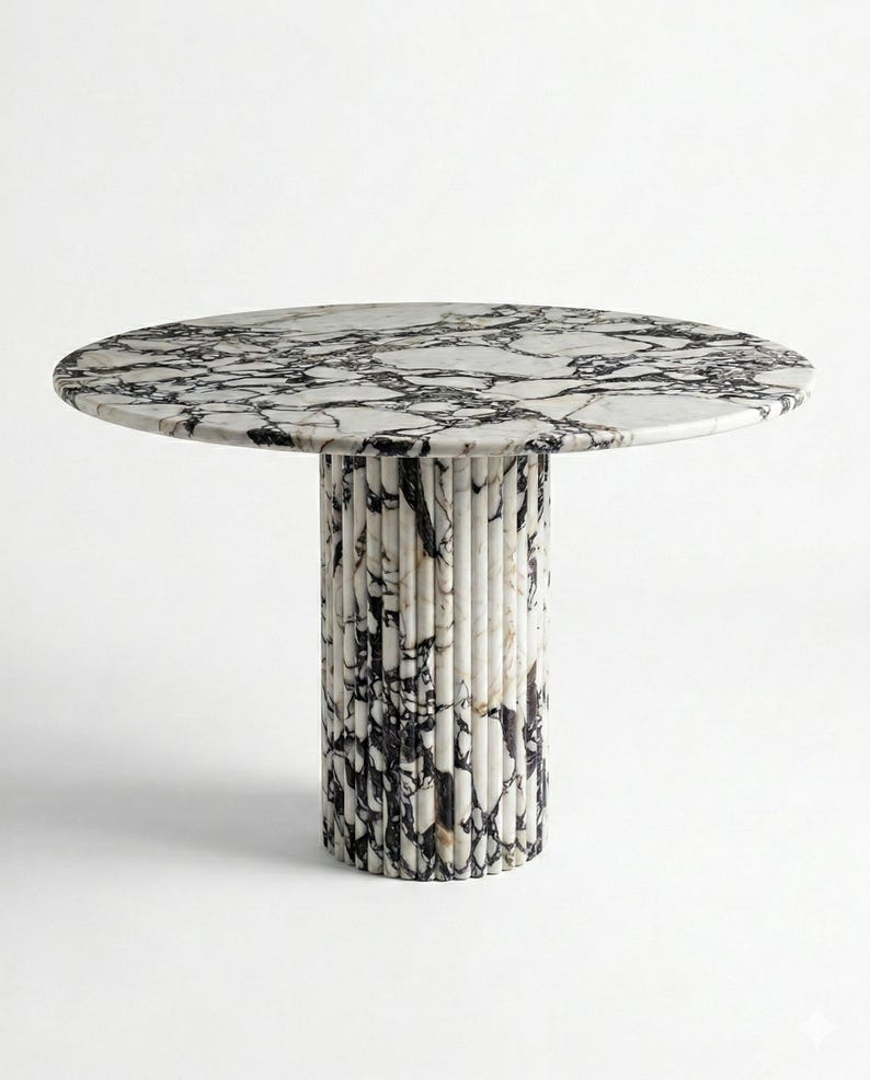 Calacatta Viola Dining Table – Authentic Italian Marble – Luxury Custom ...