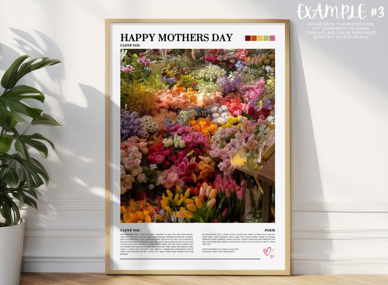 Canva Poster Template Editable Drag & Drop Picture Magazine Style ...