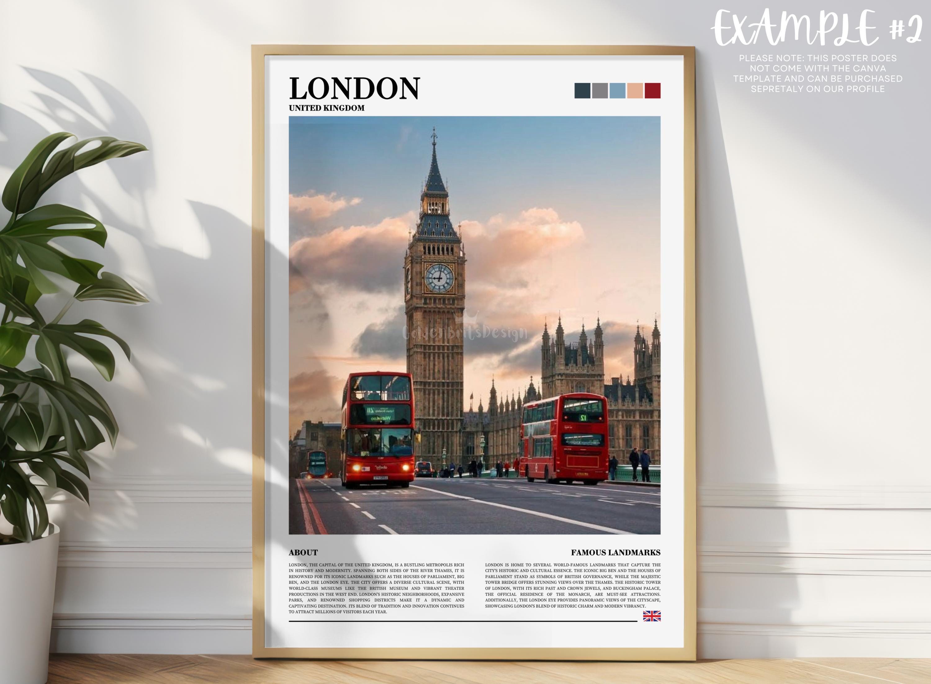 Canva Poster Template Editable Drag & Drop Picture Magazine Style ...