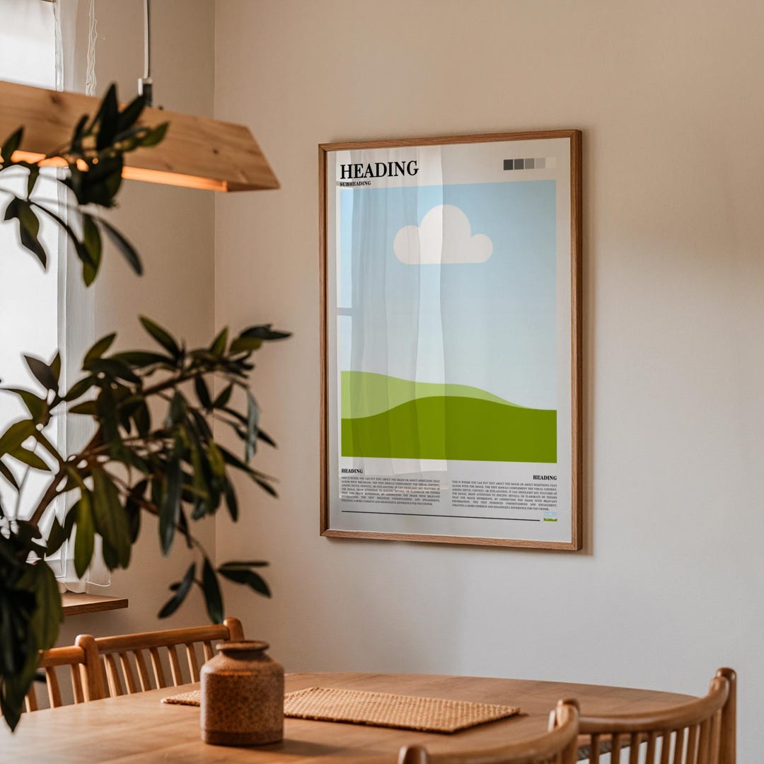 Canva Poster Template Editable Drag & Drop Picture Magazine Style ...