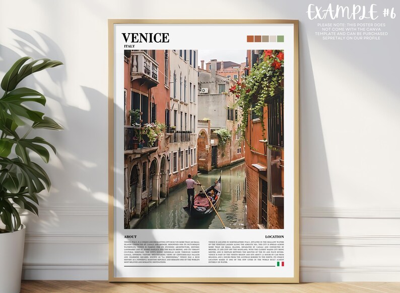 Canva Poster Template Editable Drag & Drop Picture Magazine Style ...