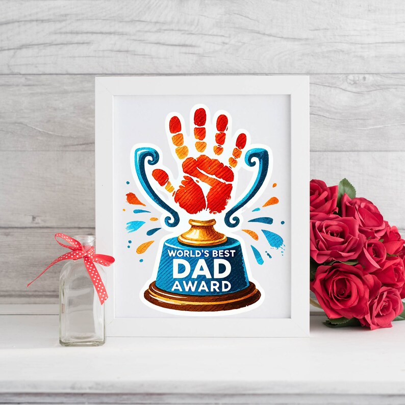 Father's Day Handprint Keepsake Art | Fathers Day Printable Card ...