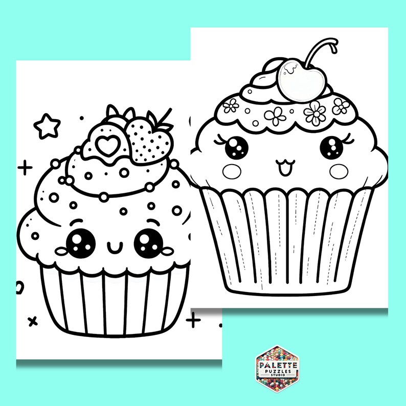 40 Sweet Treat Coloring Pages: Printable Kawaii Pages for Kids & Adults ...