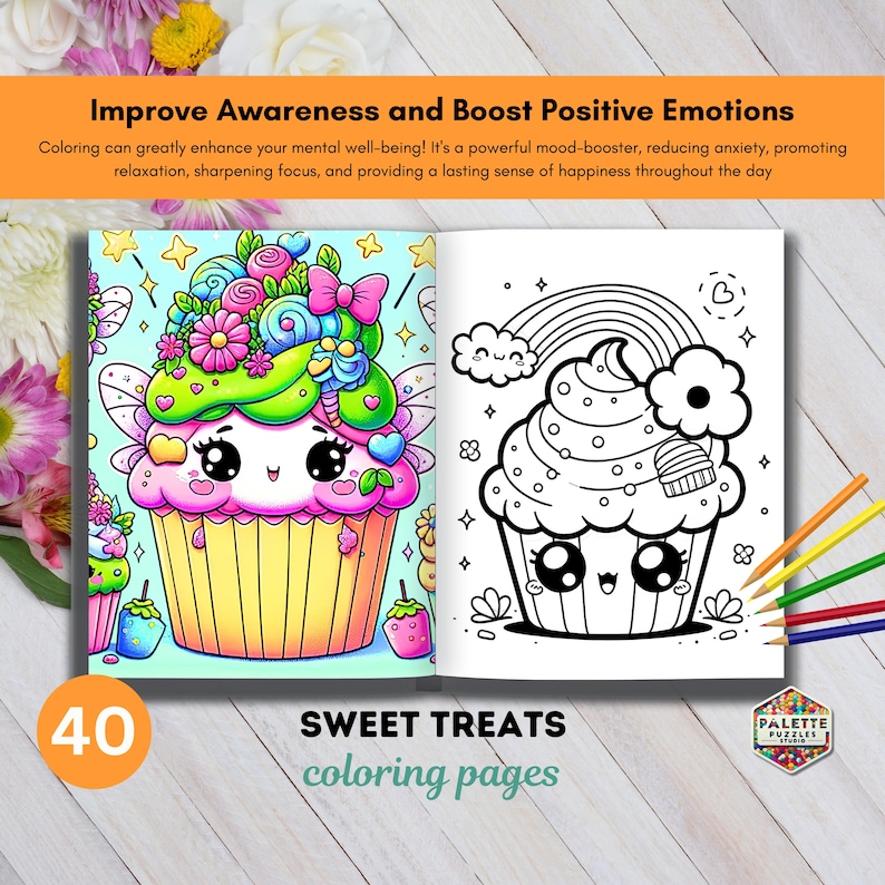 40 Sweet Treat Coloring Pages: Printable Kawaii Pages for Kids & Adults ...