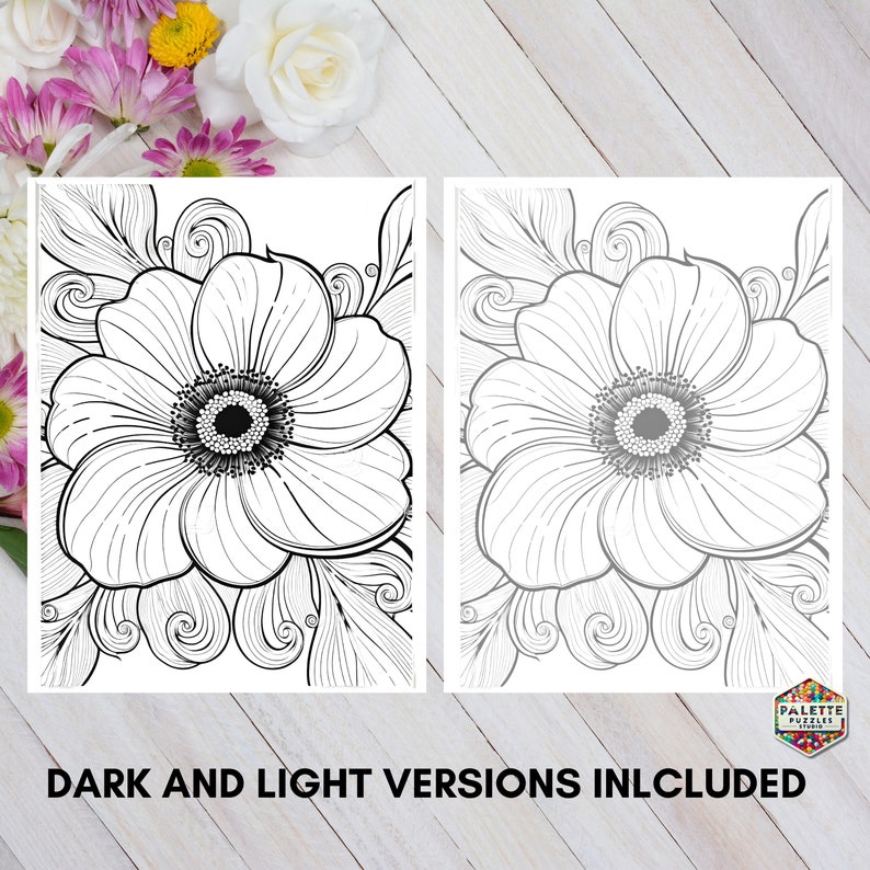 Floral Swirl Coloring Pages: 40 Mindfulness Patterns (printable PDF) - Etsy