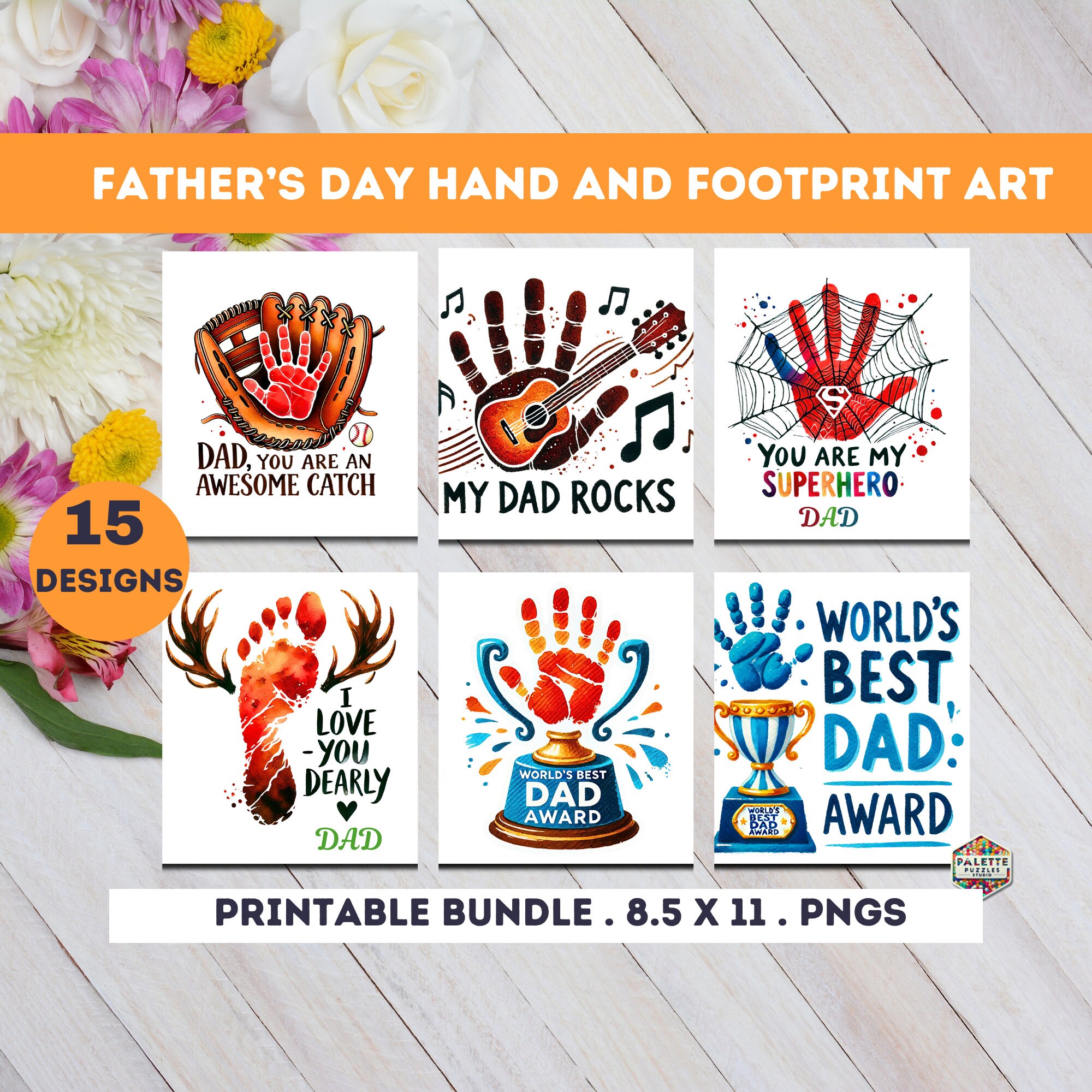 Father's Day Handprint Keepsake Art | Fathers Day Printable Card ...