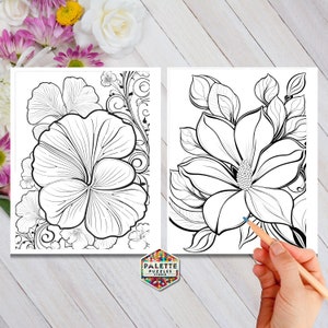 Floral Swirl Coloring Pages: 40 Mindfulness Patterns (printable PDF) - Etsy