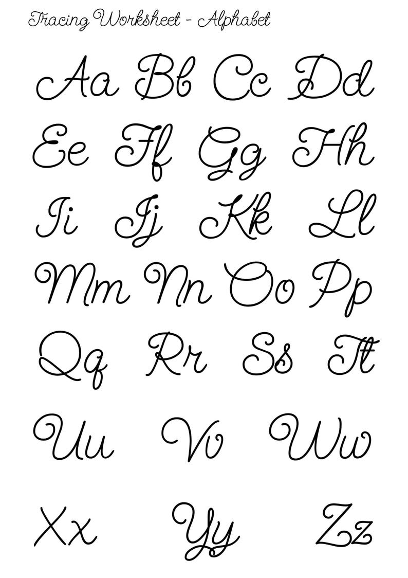 3 Variations Calligraphy Practicing Worksheets, Printable Calligraphy ...