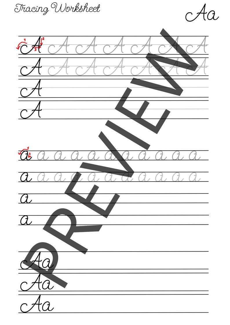 3 Variations Calligraphy Practicing Worksheets, Printable Calligraphy ...