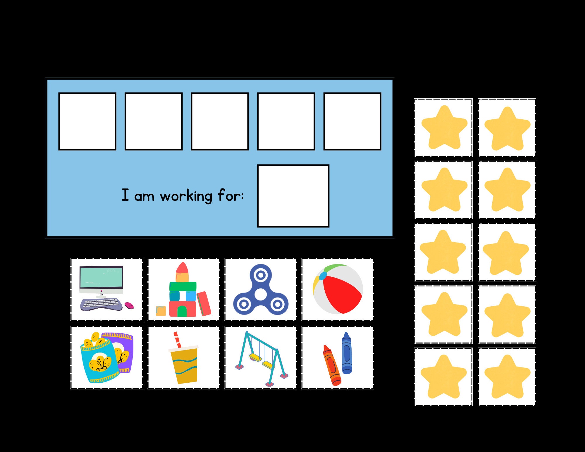 Digital Download Token Board, Tokens and Reinforcement Icons - Etsy