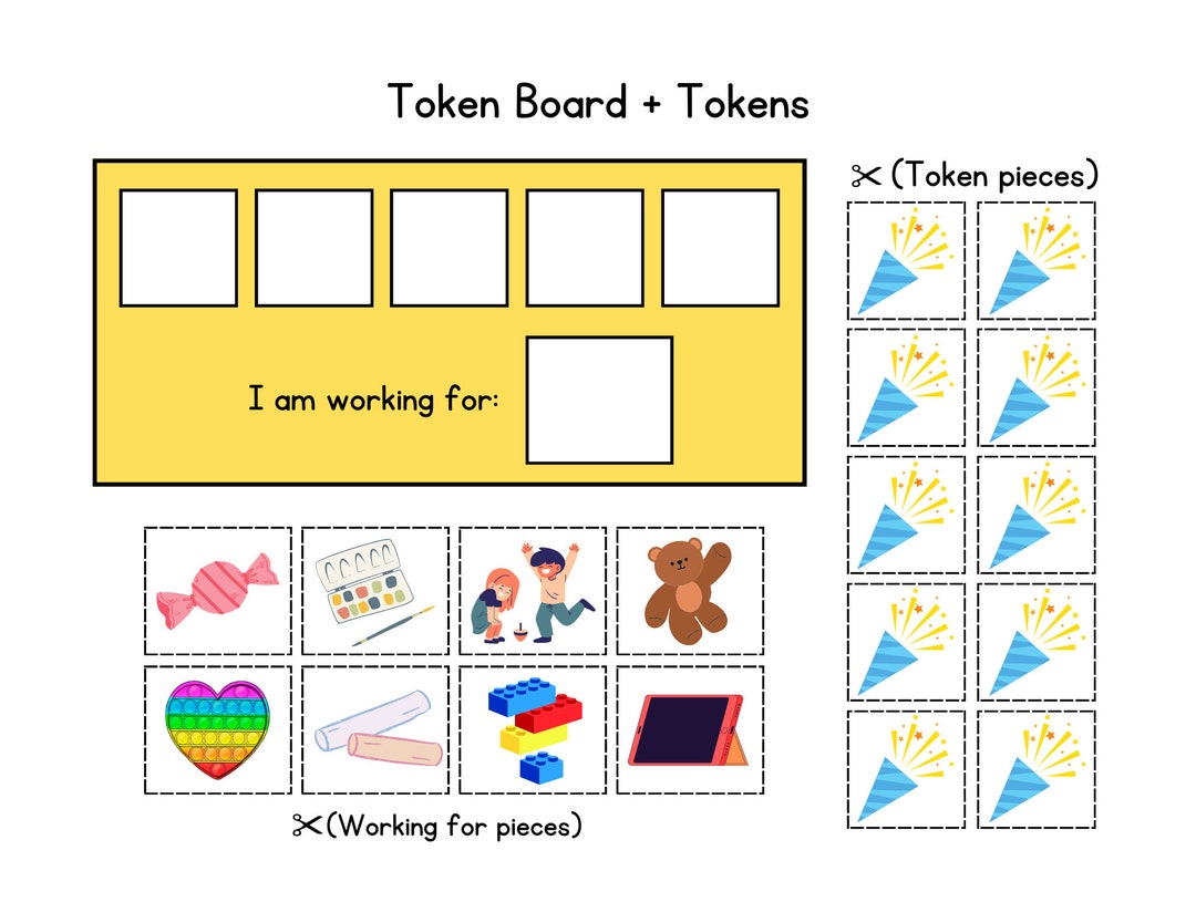 Digital Download of Token Board, Tokens and Reinforcement Option Icons ...