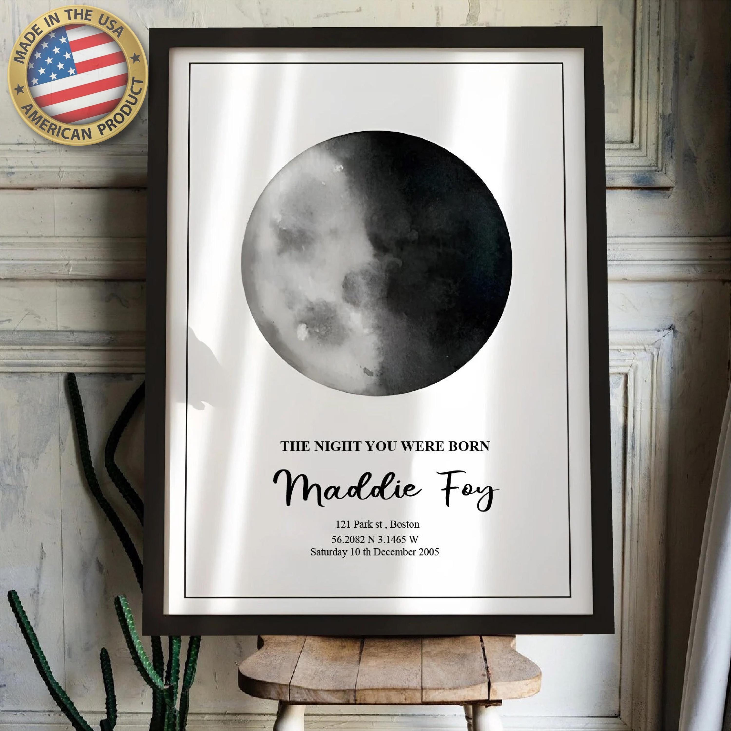 NEXT DAY SHIP Customizable Moon Phase Prints, the Night We Married ...