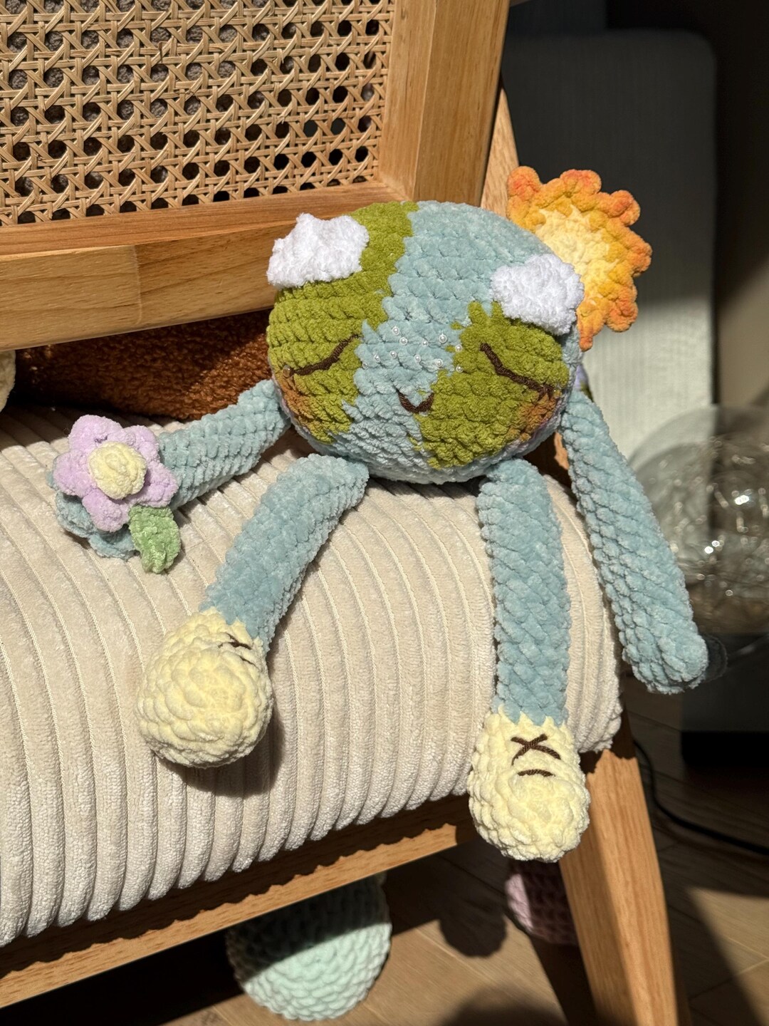 Pebble the Earth Plushie – Handmade Crochet Amigurumi Planet With ...