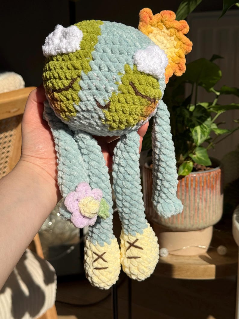 Pebble the Earth Plushie – Handmade Crochet Amigurumi Planet With ...