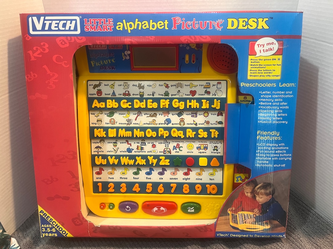 Vintage Vtech Little Smart Alphabet Picture Desk Learning Tested Works ...