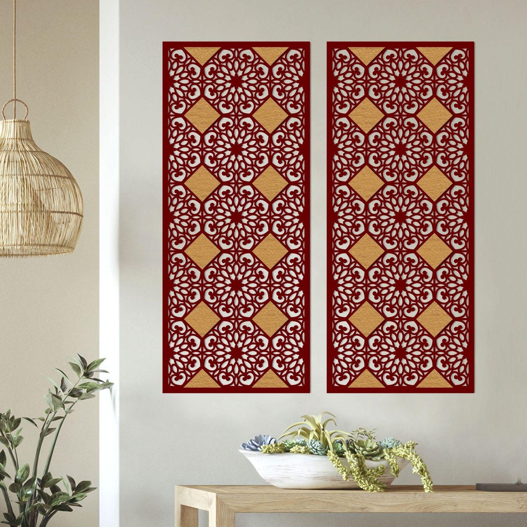 Geometric Wood Wall Art | Modern Wood Wall Art Set | Abstract Wooden ...