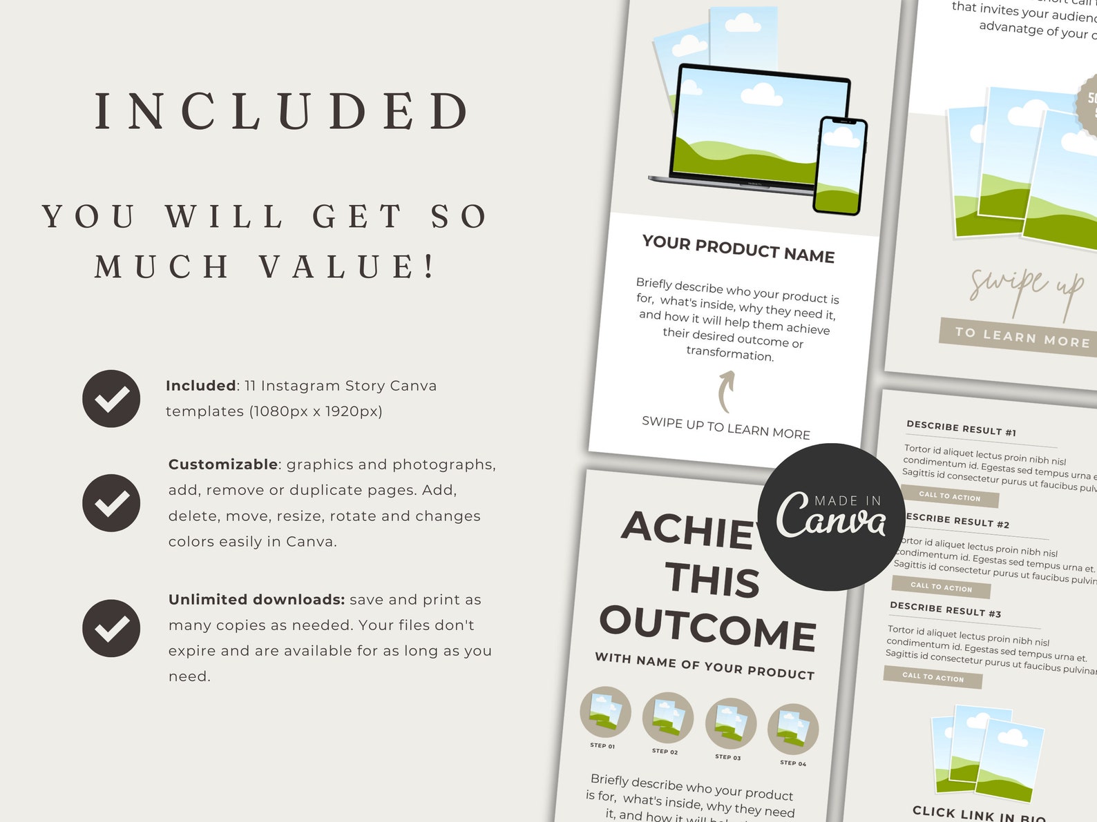 Instagram & Facebook Story Template Canva, Engagement Booster Canva ...